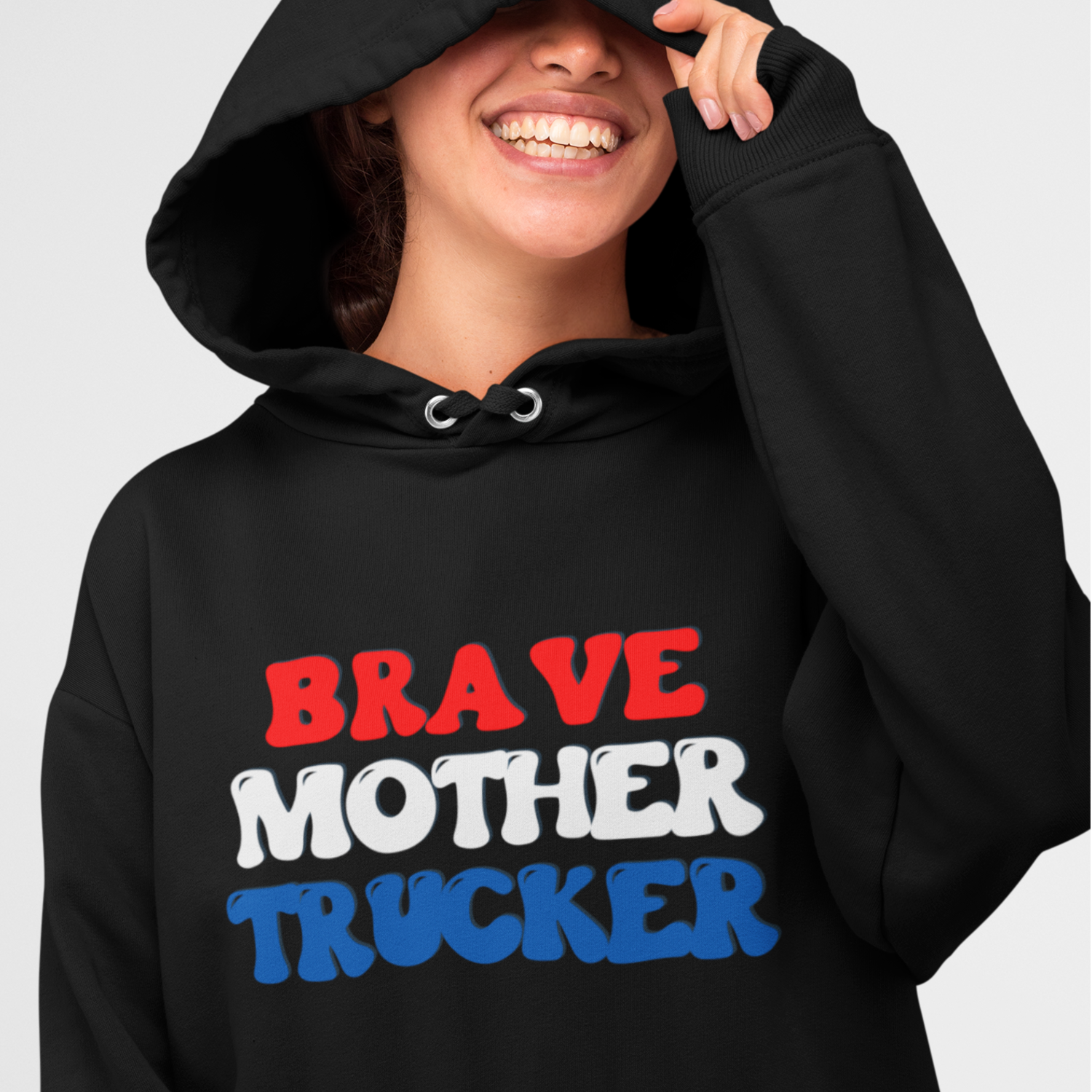 Brave Mother Trucker Heavy Blend™ Hooded Sweatshirt – Awake Mamas